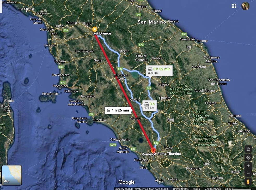 April 21st, 2019: Florence to Rome by high-speed Trenitalia train and ...